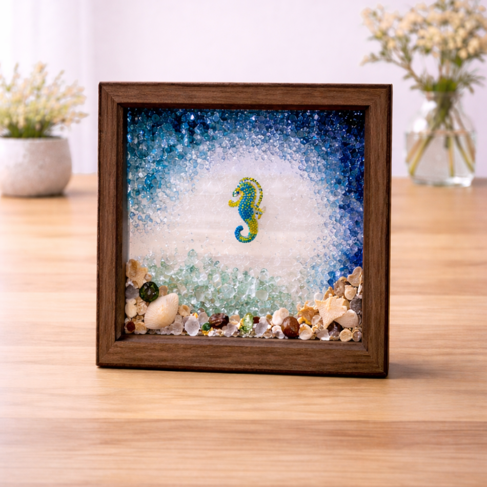 🌊 Sparkling Seahorse Crushed Glass Kit 🌊 – Seaside Locale